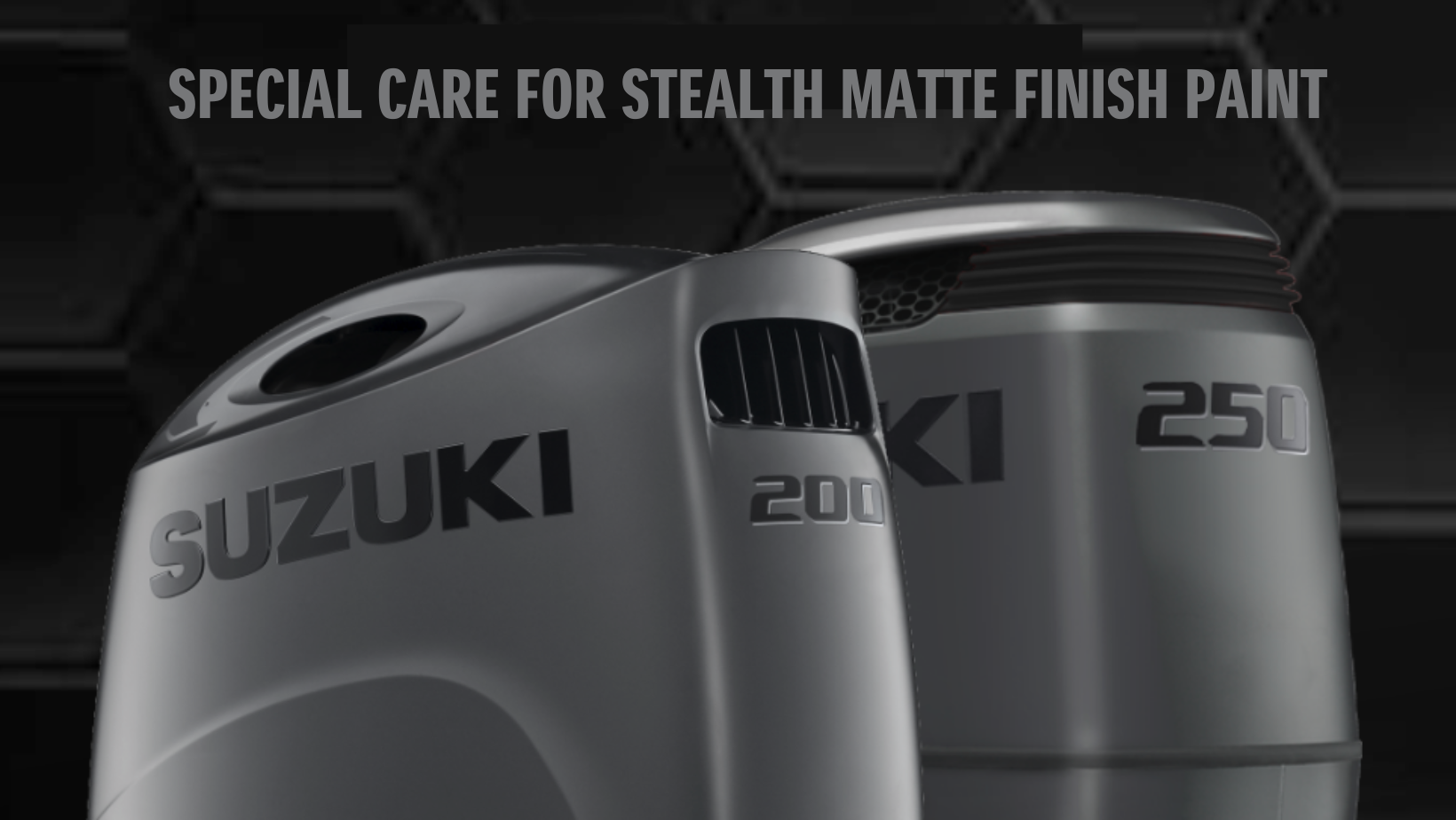 SPECIAL CARE FOR STEALTH MATTE FINISH PAINT